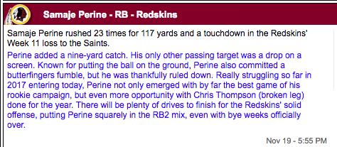 Fantasy Football Week 12 Waiver Wire: Perine, Coleman, Booker and ...